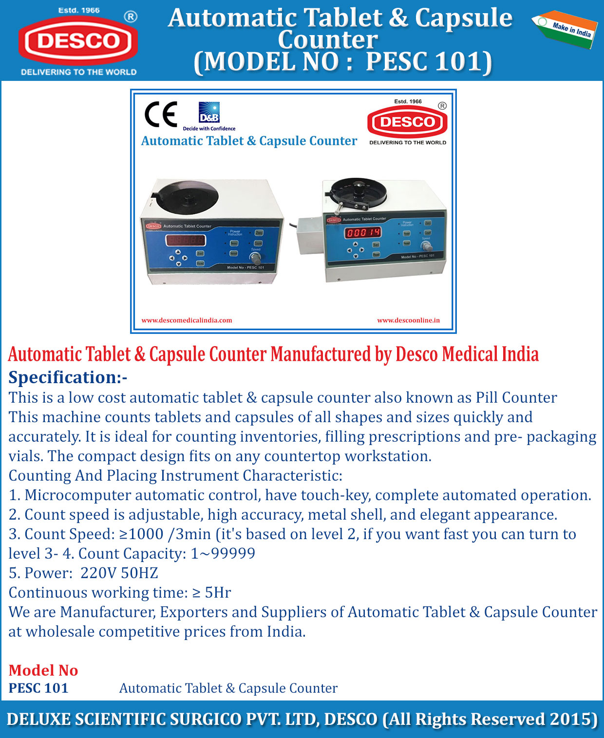 Automatic Tablet & Capsule Counters - Manufacturers, Suppliers ...