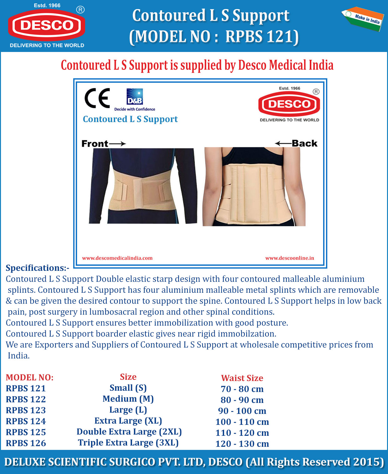 Contoured LS Support | Manufacturer, Exporter & Supplier | DESCO