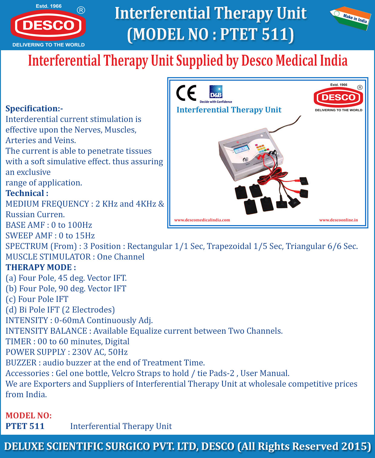 Interferential Therapy Unit | Desco