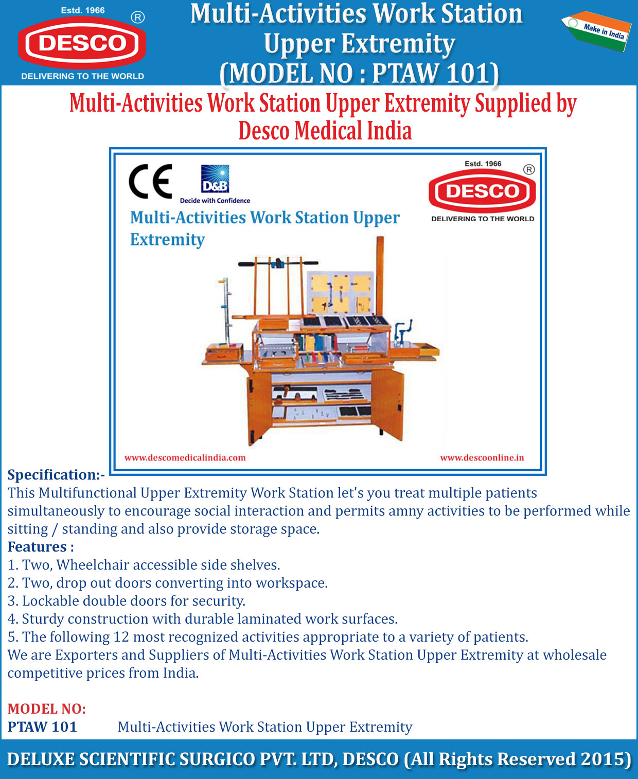 Multi-Activities Work Station Upper Extremity | Desco