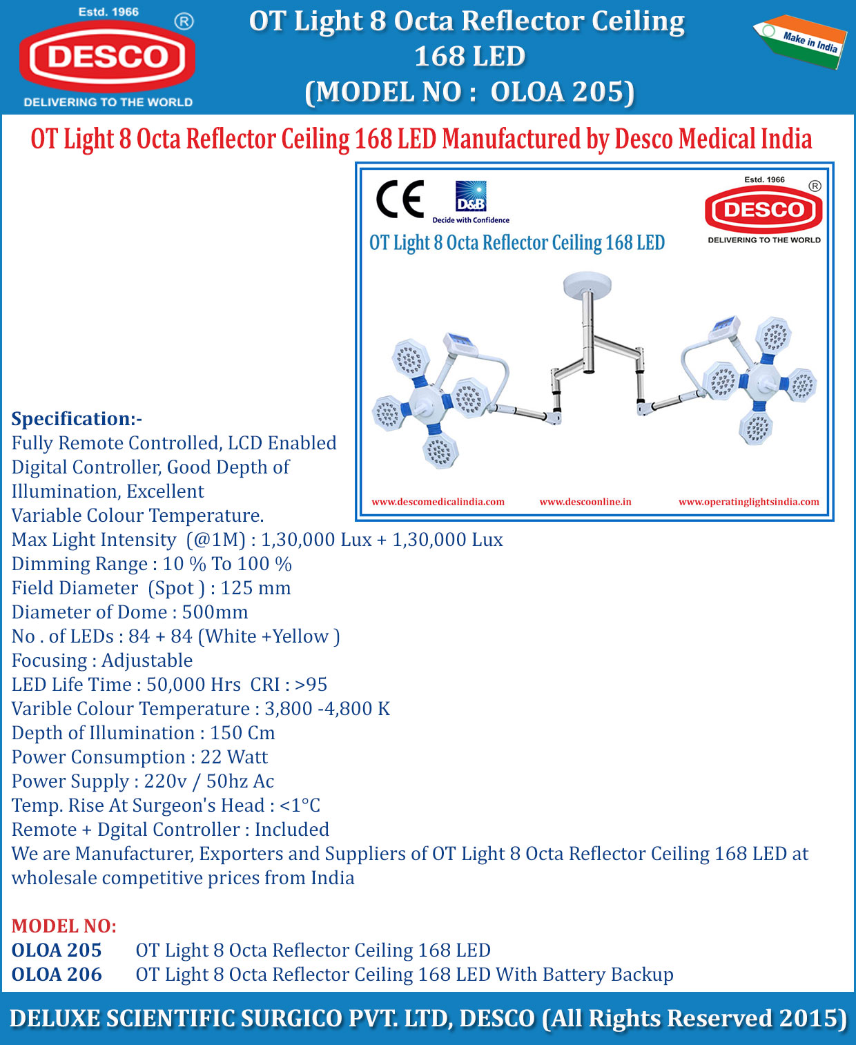OT Light LED 8 OCTA Reflector Ceiling 168 LED Manufacturer, Supplier ...