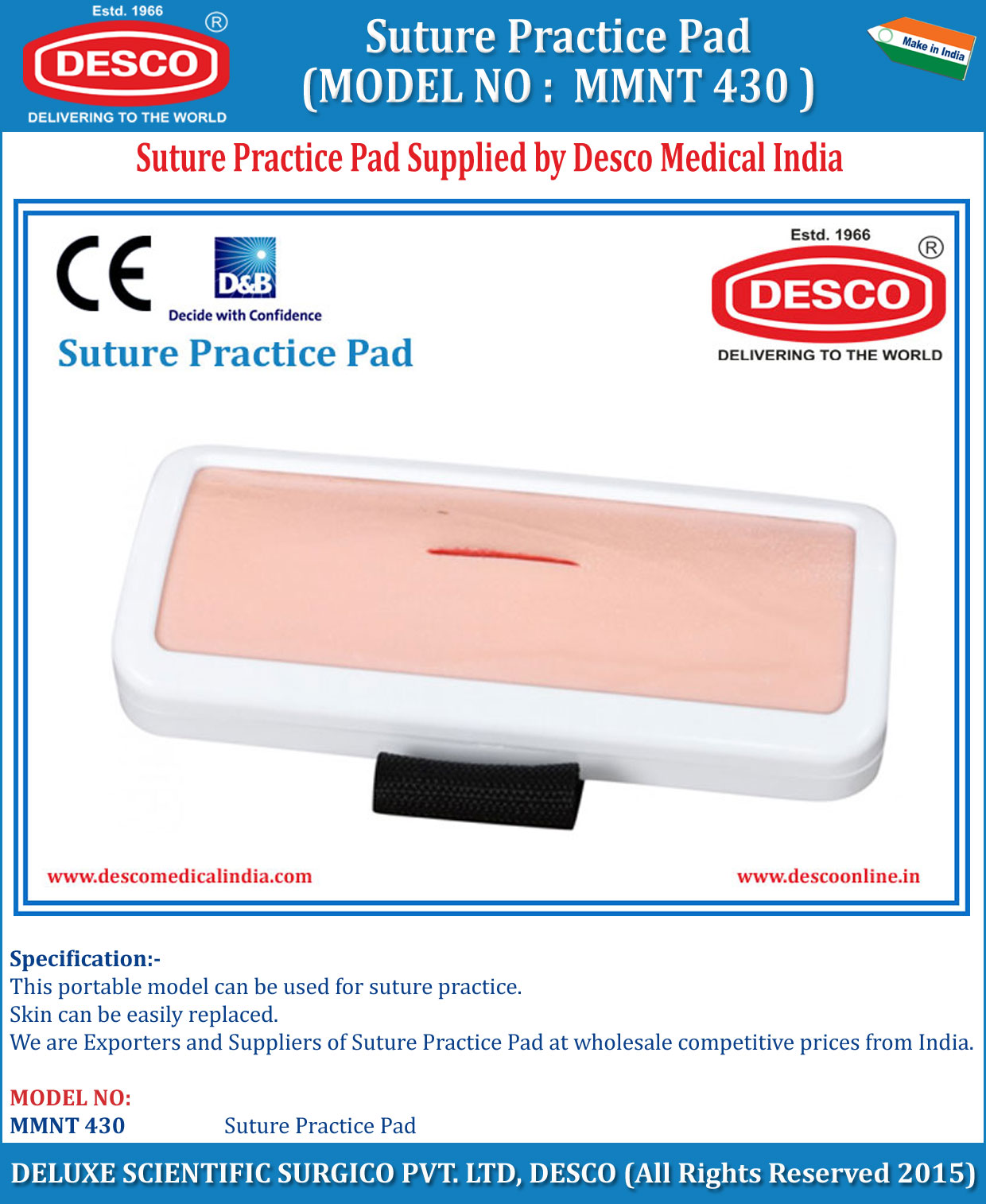 Suture Practice Pad | DESCO